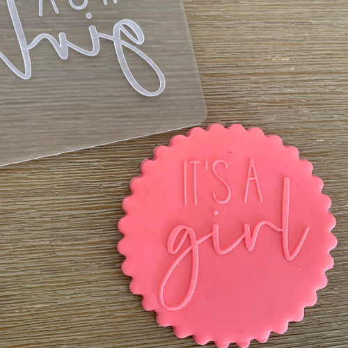 CW Raised Stamp - It's a Girl – Cake Warehouse