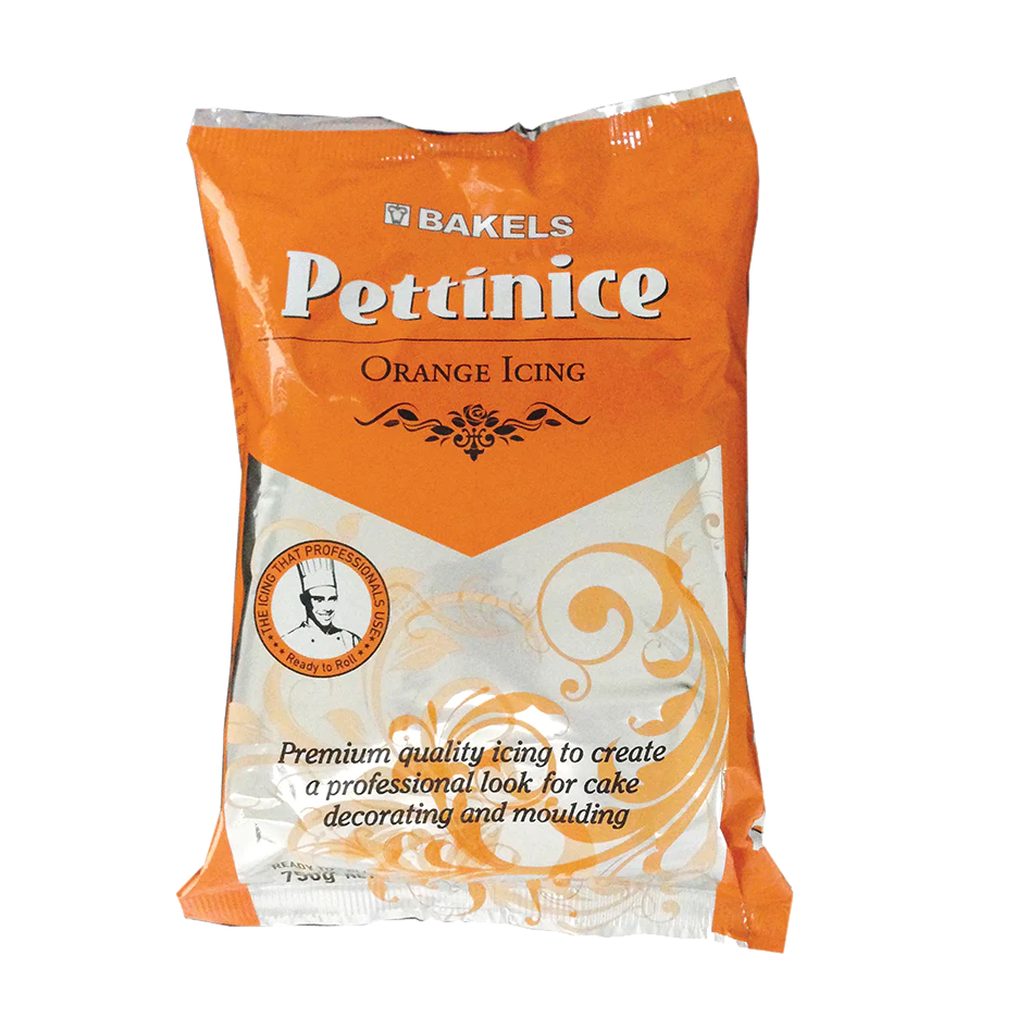 Bakels Pettinice Orange Fondant 750g - Cake Warehouse NZ
